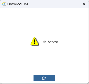 📝 Showroom > Offers - No Access error message – Pinewood Technologies PLC