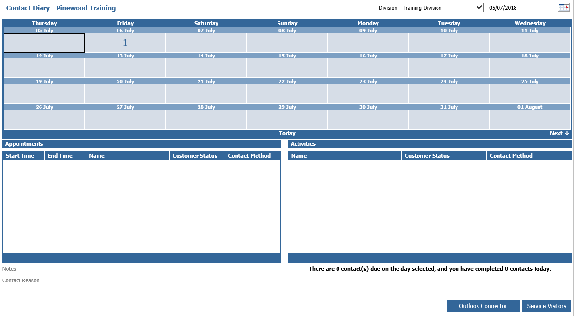 📝 Contact Diary – Pinewood Technologies PLC