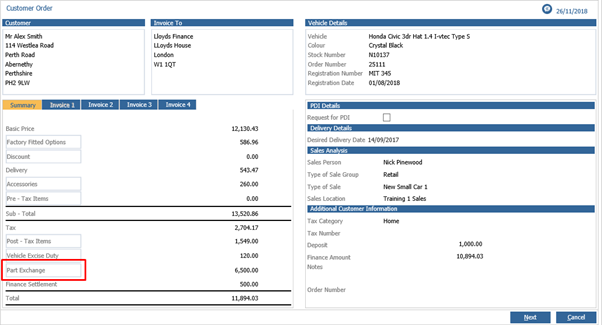 📝 Removing Part Exchange From a Customer Order – Pinewood Technologies PLC