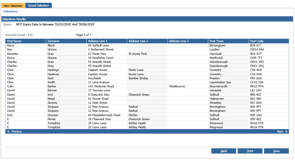📝 How do I Create a Selections Report for all Vehicles that have a MOT ...