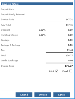 📝 Parts Cash Sales Invoice – Pinewood Technologies PLC