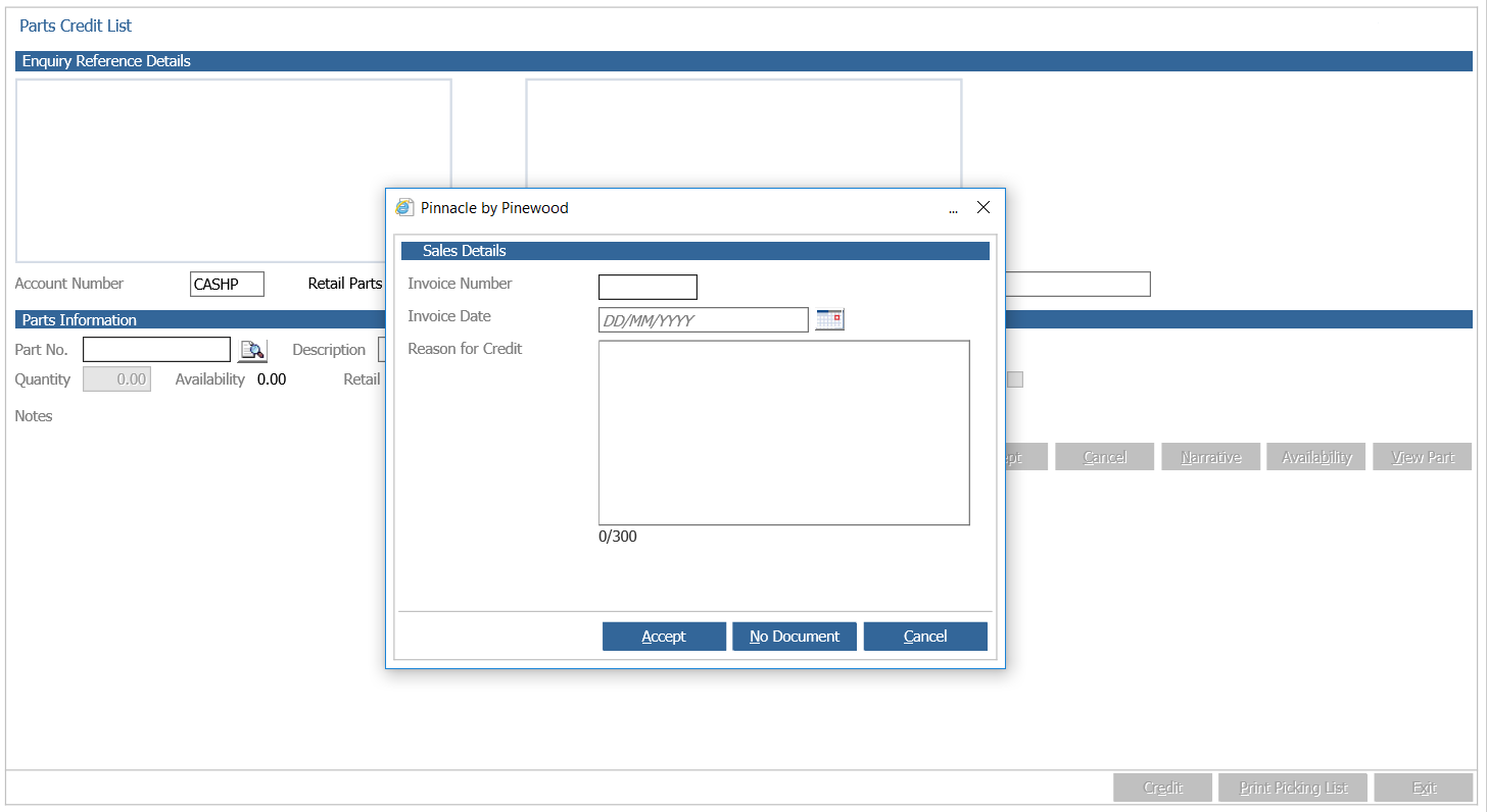 📝 How to raise a Parts Credit Note without the original invoice number ...