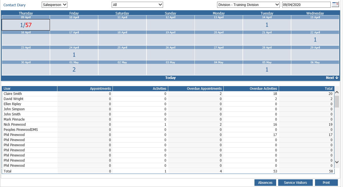 📝 How do I add absences within the Contact Diary? – Pinewood ...