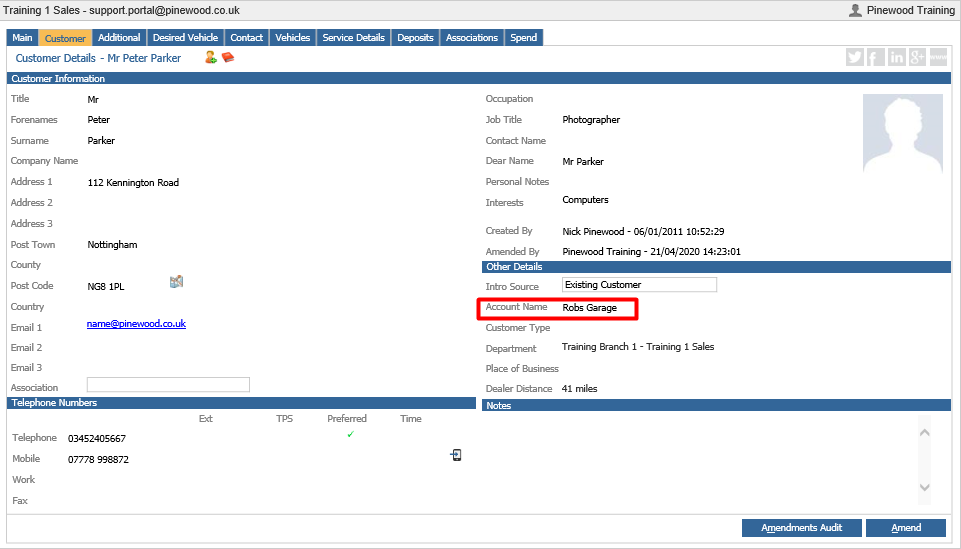 📝 Why is a Customer Account not Pulling Through To The Parts Invoicing Screen? – Pinewood ...