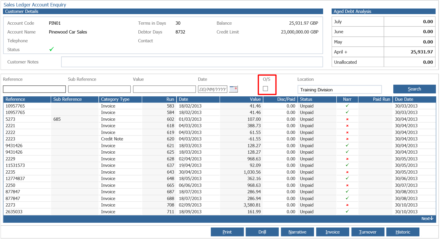 📝 Sales and Purchase Ledger Tick Box To Show Outstanding Items Only ...