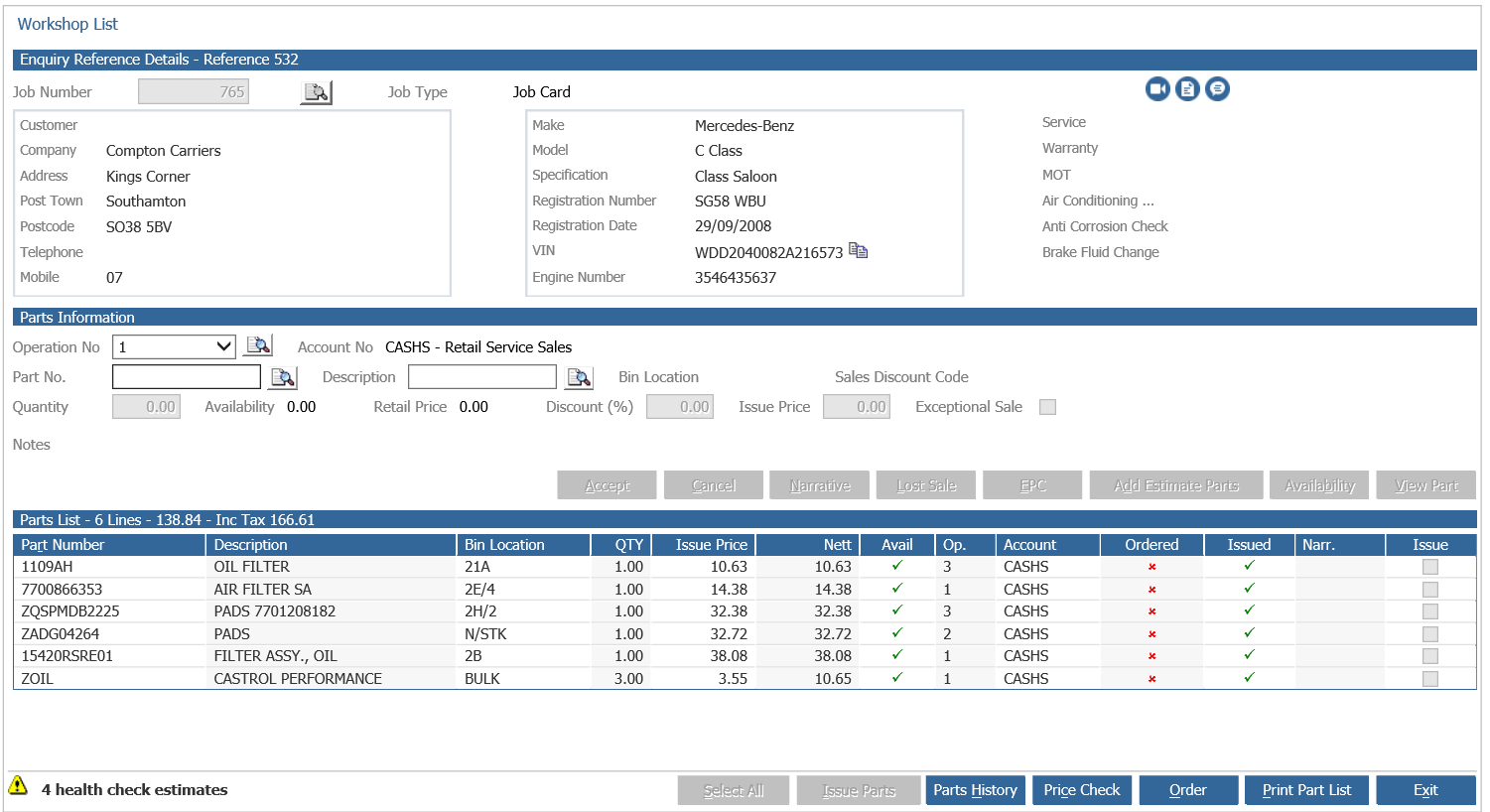 📝 Parts Issuing at Retail Instead of Cost – Pinewood Technologies PLC
