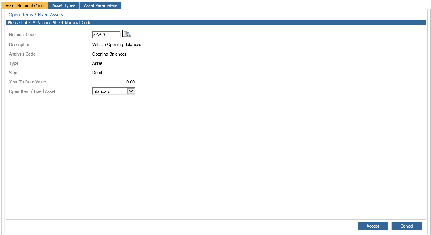 📝 Change a Nominal Code to Fixed Asset or Open Item Code – Pinewood Technologies PLC