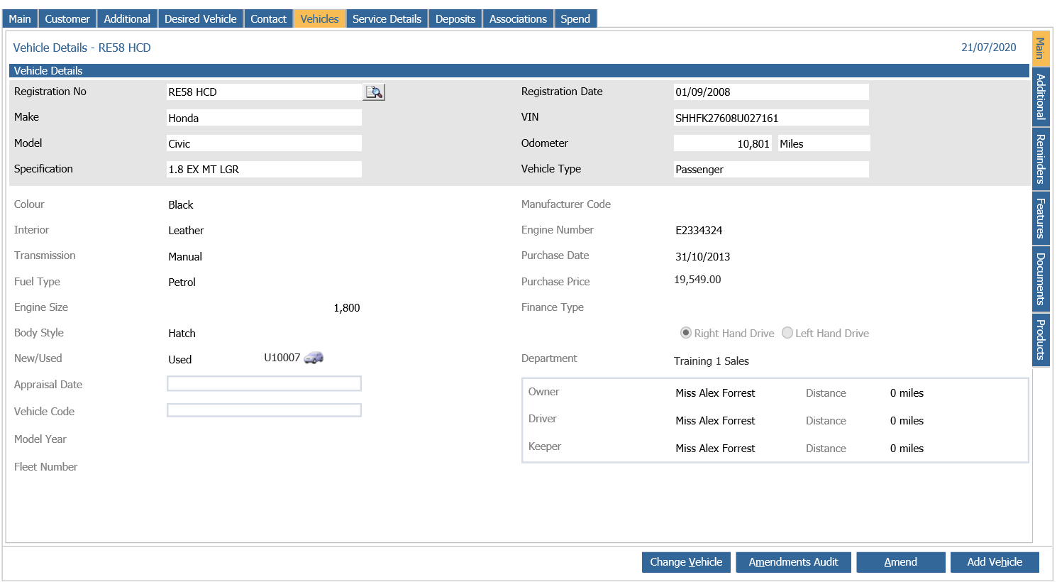 📝 CRM Vehicle Overview – Pinewood Technologies PLC