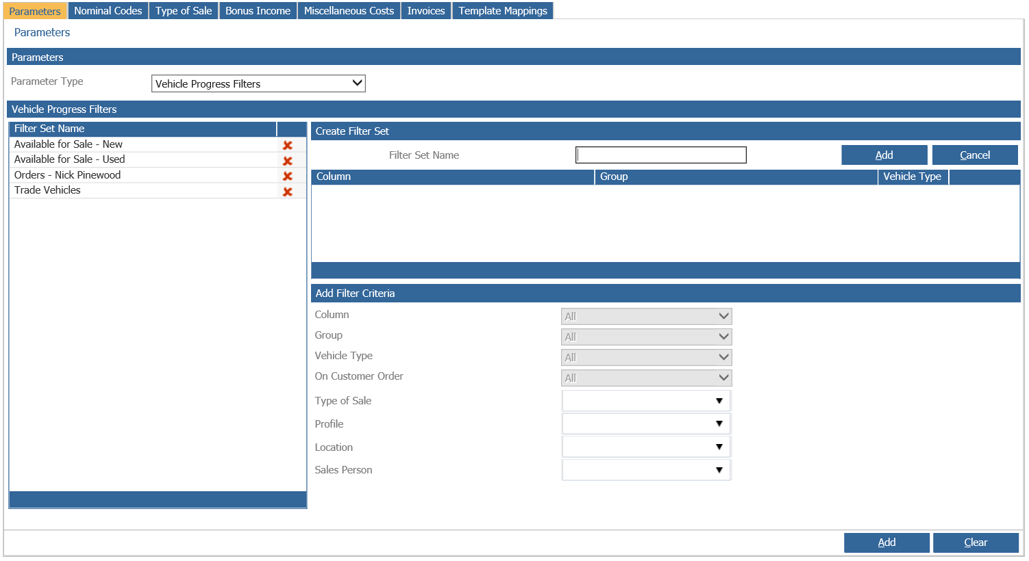 📝 Vehicle Progress and Filters – Pinewood Technologies PLC