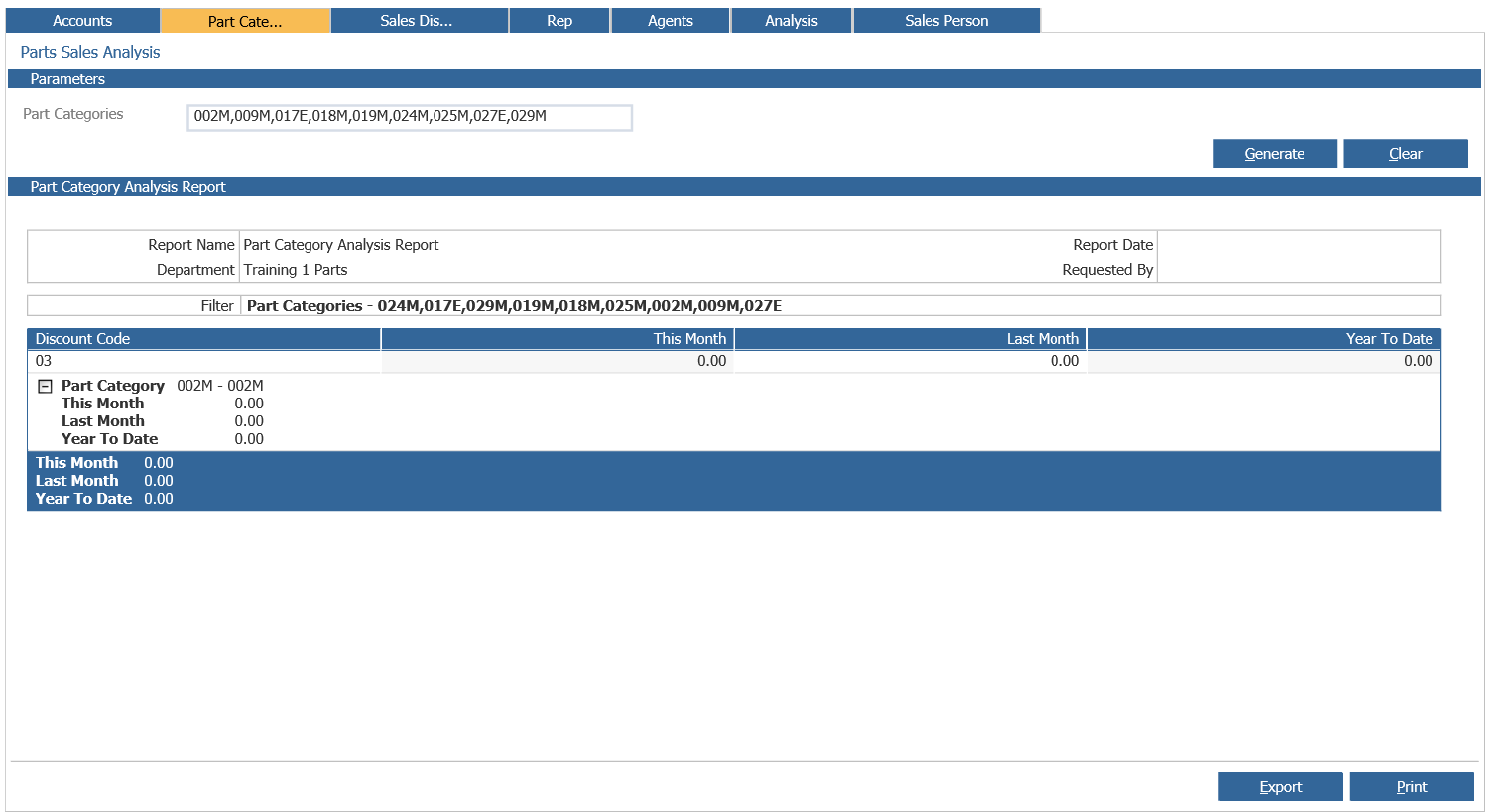 📝 Parts Sales Analysis Report – Pinewood Technologies PLC