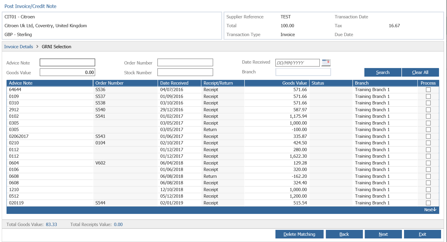 📝 Purchase Ledger Parts Purchase Invoices – Pinewood Technologies PLC