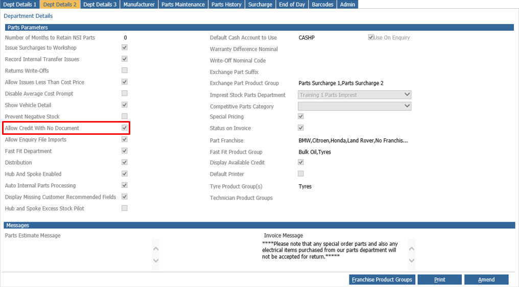 📝 Unable To Produce A Parts Credit Note 'Part Records Have Been ...