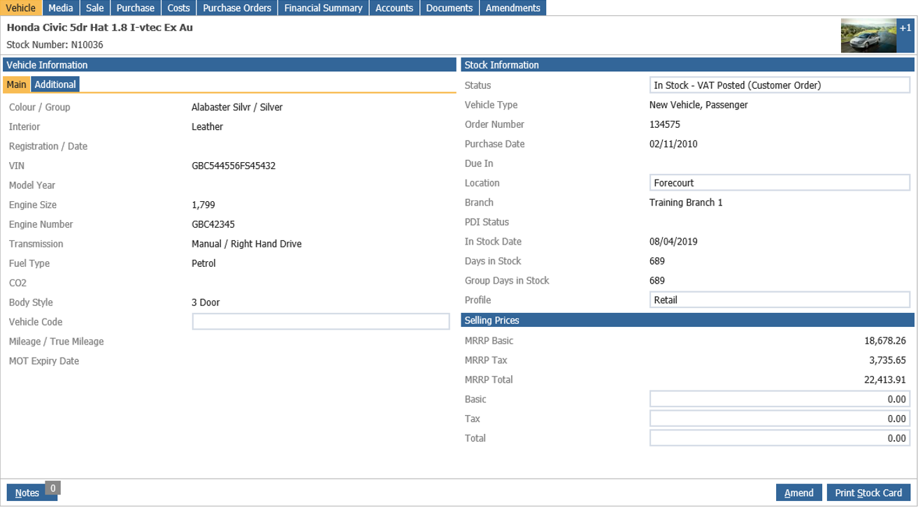 📝 Vehicles - Reporting - Stock Cards – Pinewood Technologies PLC