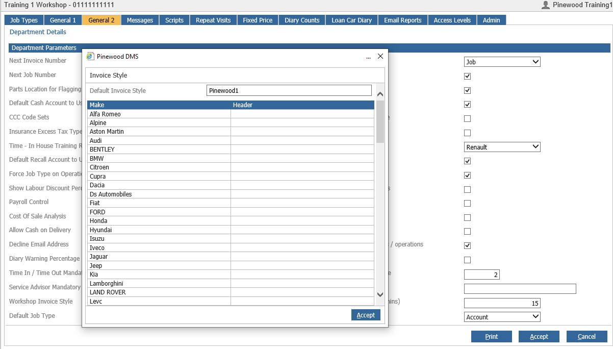 📝 The Invoice Header Is Missing From A Workshop Invoice Pinewood Technologies Plc