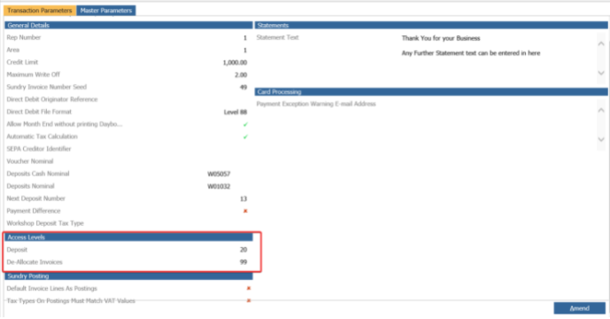 📝 Amend Access Levels For Deposits Tab Within CRM – Pinewood Technologies PLC