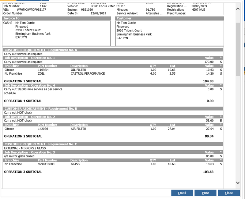 📝 What do the different Workshop Invoice Styles look like? – Pinewood ...
